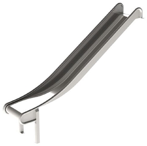 Selvstående rutsjebane i rustfri stål, med egen stige