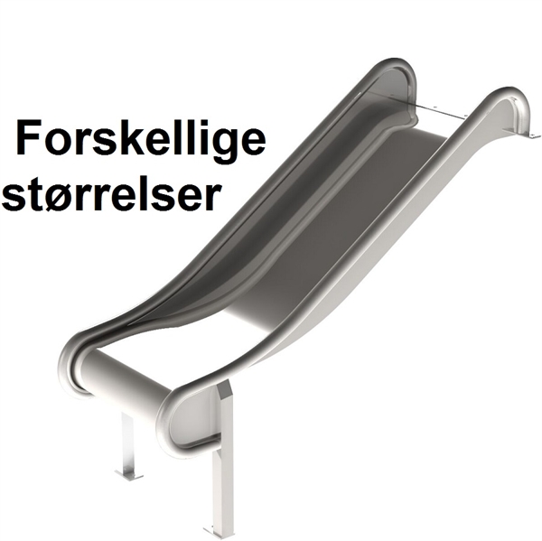 Rutsjebane rustfri stål - Vælg mellem 5 højder