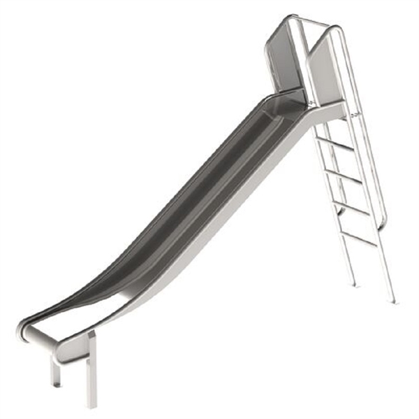 Selvstående rutsjebane i rustfri stål, med egen stige